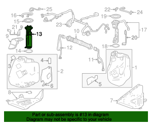 2014-2018 Chevrolet Corvette Fuel Pump Assembly 84815635 | QuirkParts
