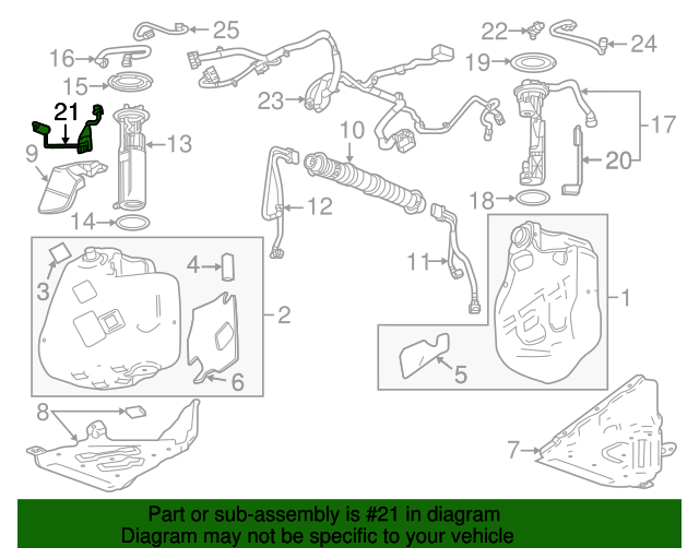 2014-2019 Chevrolet Corvette Fuel Level Sensor Kit with Seal 13510983 ...