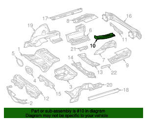2011-2016 Mercedes-Benz Floor Pan Reinforcement 212-610-00-25 ...