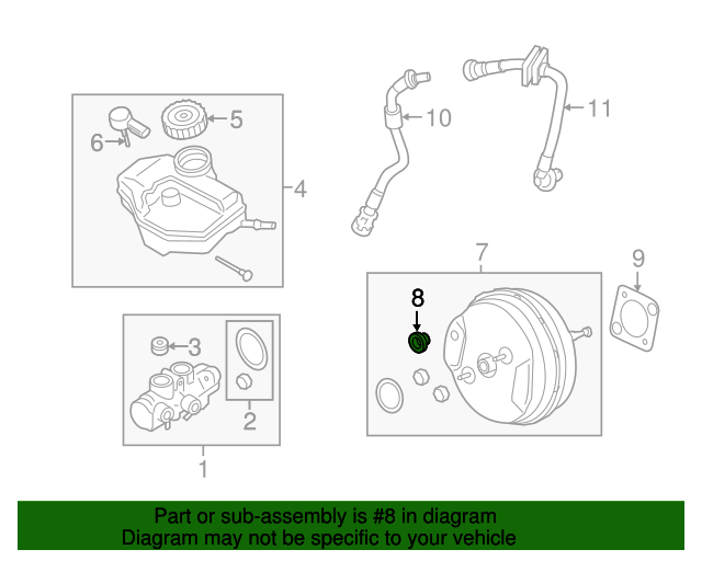 Genuine BMW 34-33-6-893-085 | Power Brake Booster Check Valve Seal ...
