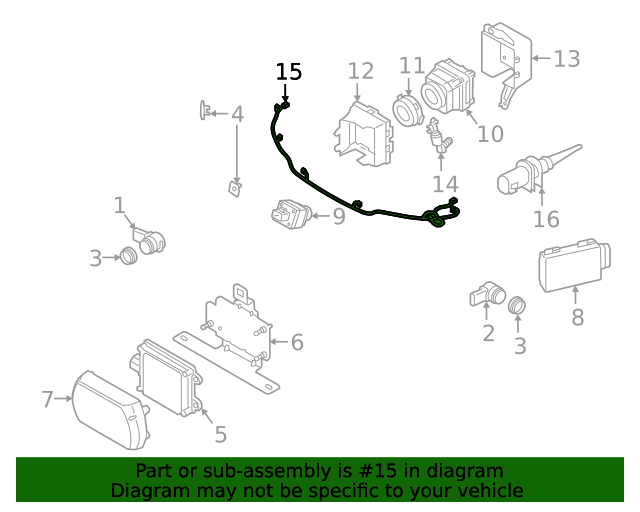 61126991536 - 2018-2019 BMW 640i xDrive Gran Turismo Harness (61-12-6 ...