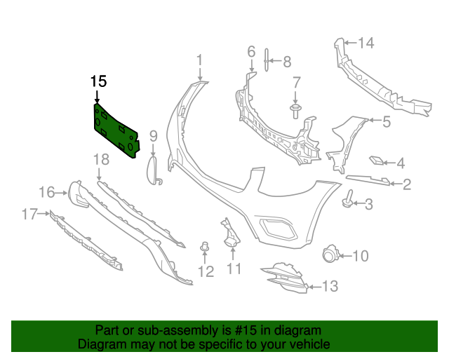 2016-2019 Mercedes-Benz License Bracket 253-885-01-81 | MB Parts Center