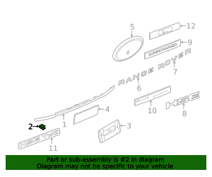 LR037607 - Center Molding Clip 2013-2023 Land Rover | Land Leaping ...