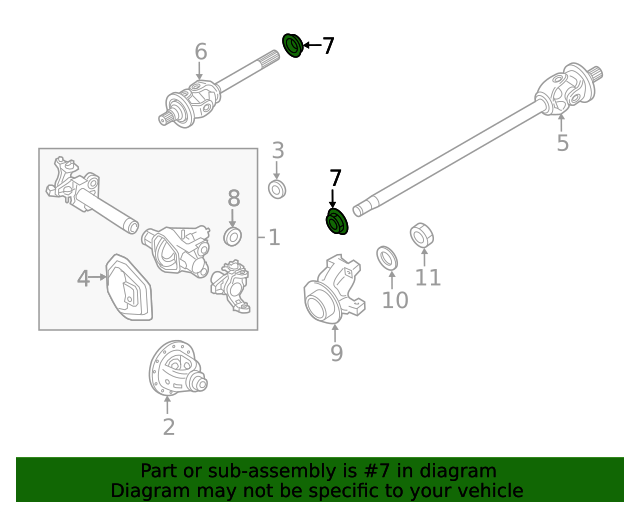 2017-2022 Ford Drive Axle Shaft Seal 5C3Z-3254-C | OEM Parts Online