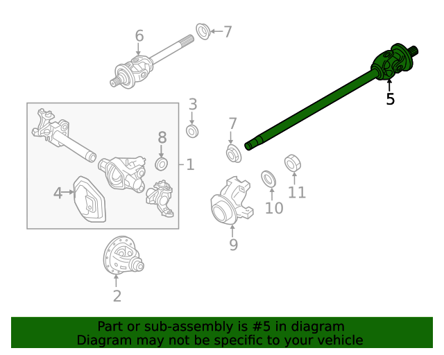 FC3Z-3219-B - Drive Axle Shaft 2005-2022 Ford | Ford Parts Direct