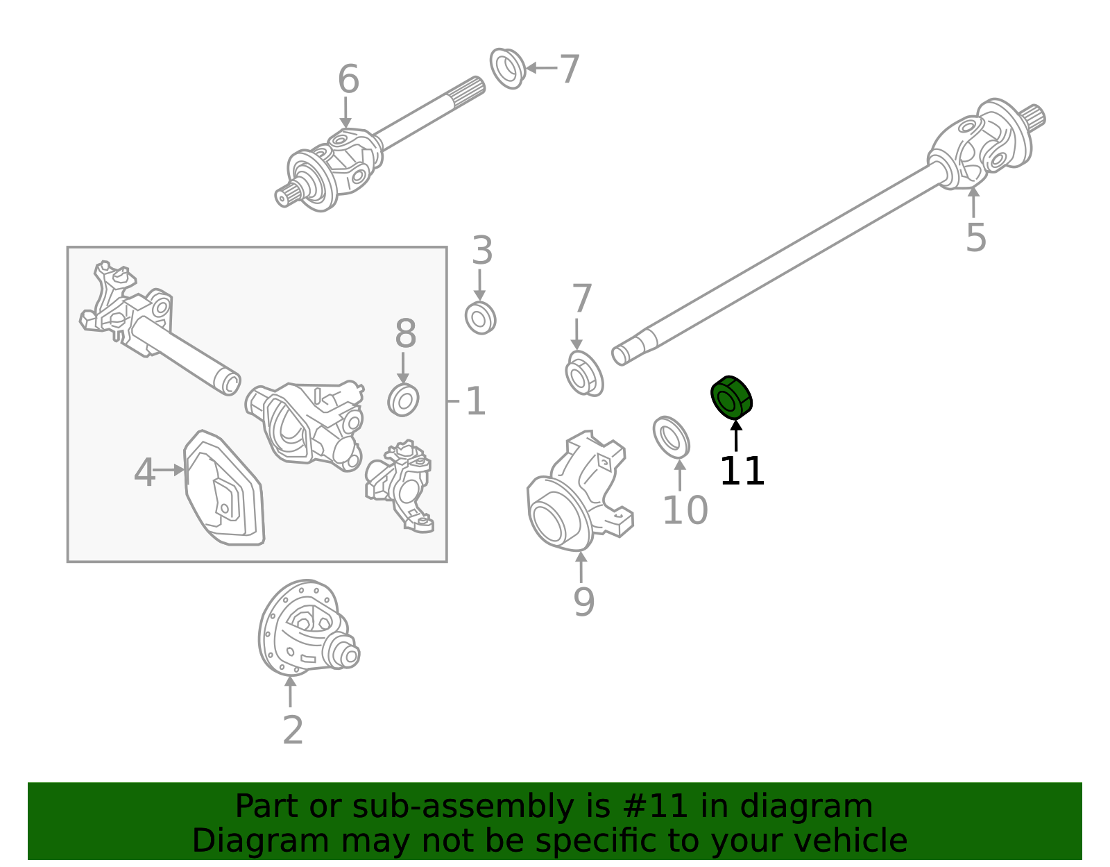 OEM Ford Flange Lock Nut For 2017-2022 Ford - Part No. HC3Z-00811-B ...