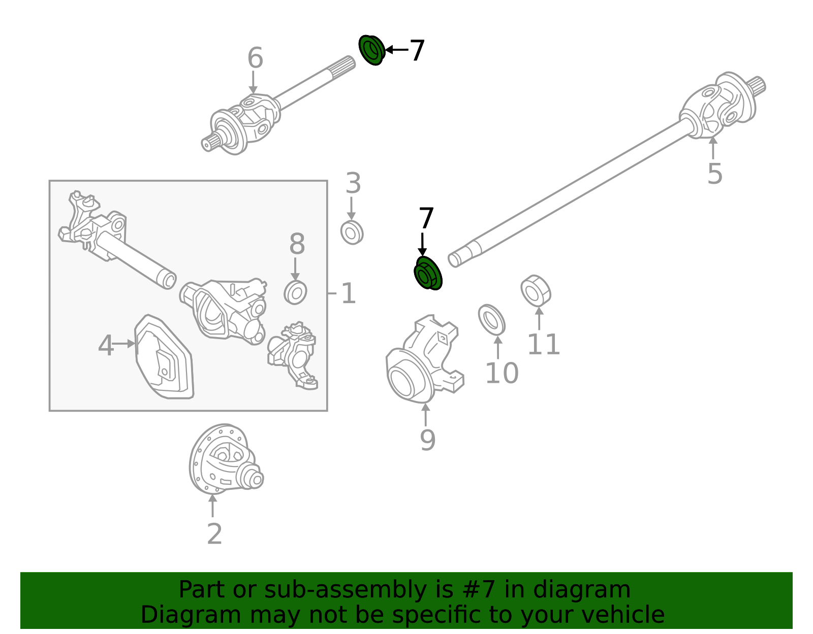 Genuine OEM Ford Part - Drive Axle Shaft Seal 5C3Z-3254-C | Genuine OEM ...