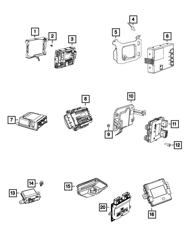 2019 Jeep Renegade Body Controller Module 68432868AA | Mopar.com ...