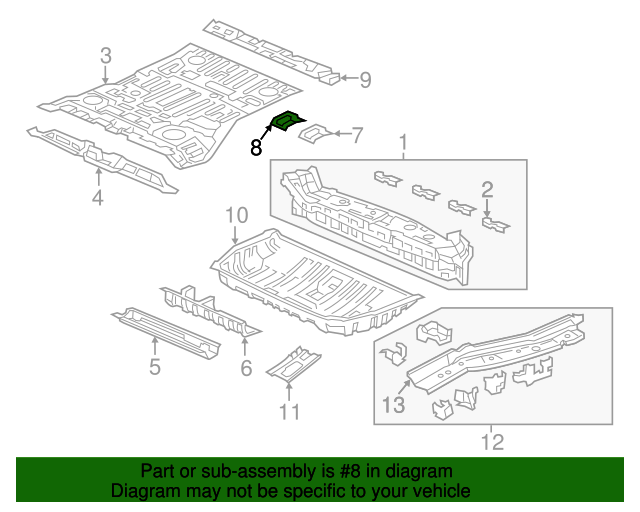 65527-THR-A00ZZ - Striker Plate 2018-2024 Honda Odyssey | Honda Parts ...