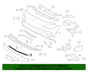 177-885-44-02 - Lower Deflector 2020-2023 Mercedes-Benz CLA 45 AMG ...