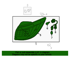 2011-2013 Kia Sportage Combo Lamp Assembly 92401-3W020 | Retail ...