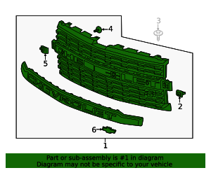 2019-2021 Chevrolet Front Grille 84401129 | TascaParts.com