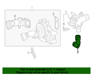 204-501-17-82 - Radiator Coolant Hose 2013-2015 Mercedes-Benz GLK 250 ...