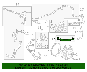 2020-2024 GM Exhaust Gas Recirculation Cooler Water Bypass Outlet Hose ...