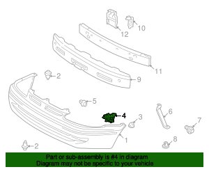1998-2002 Toyota Corolla Side Bracket 52143-12360 | Toyota Parts Center
