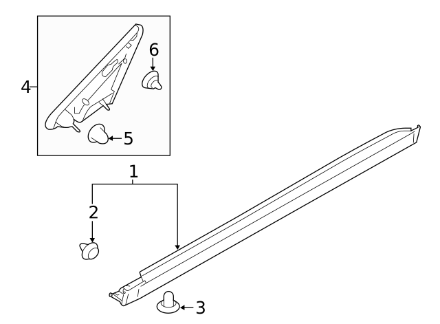 2020-2024 Subaru Pillar Molding Retainer Clip 91111XC20A | Subaru Parts ...