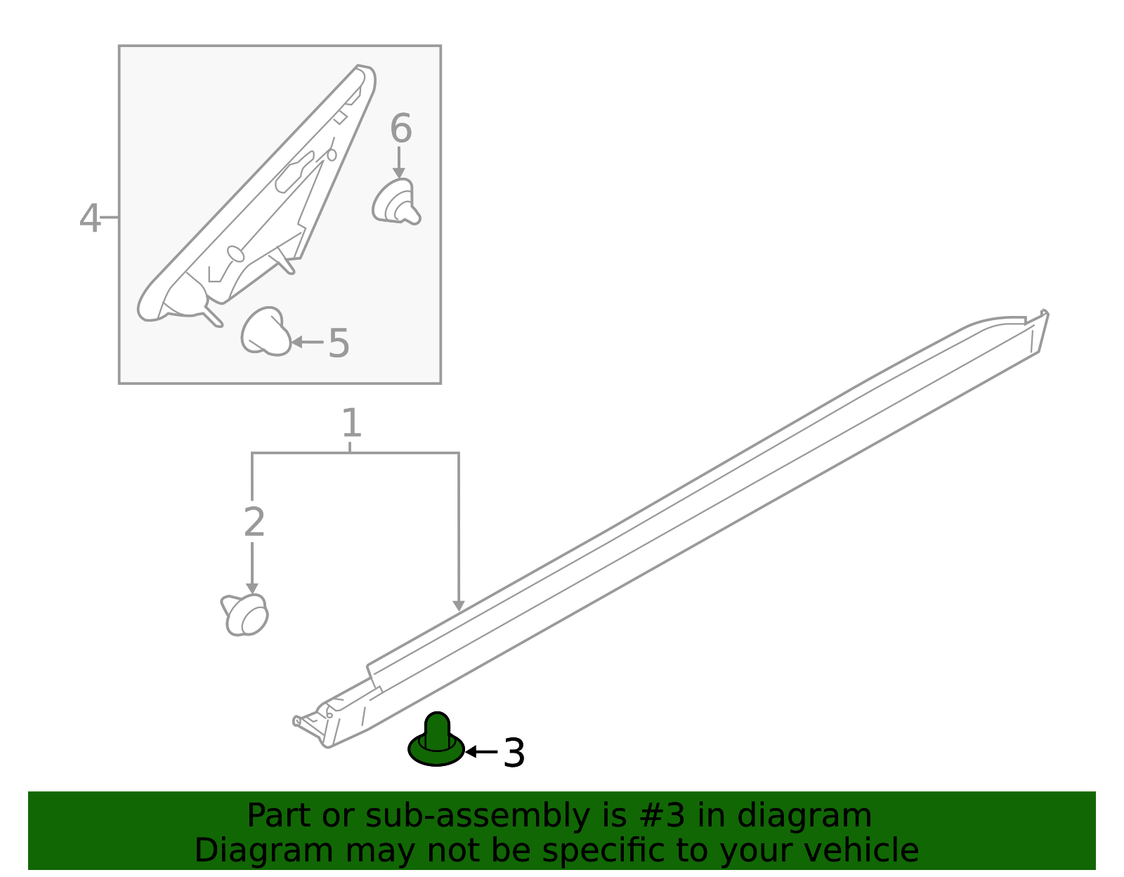 2007-2025 Subaru Rocker Molding Clip 909140055 | Subaru Online Parts