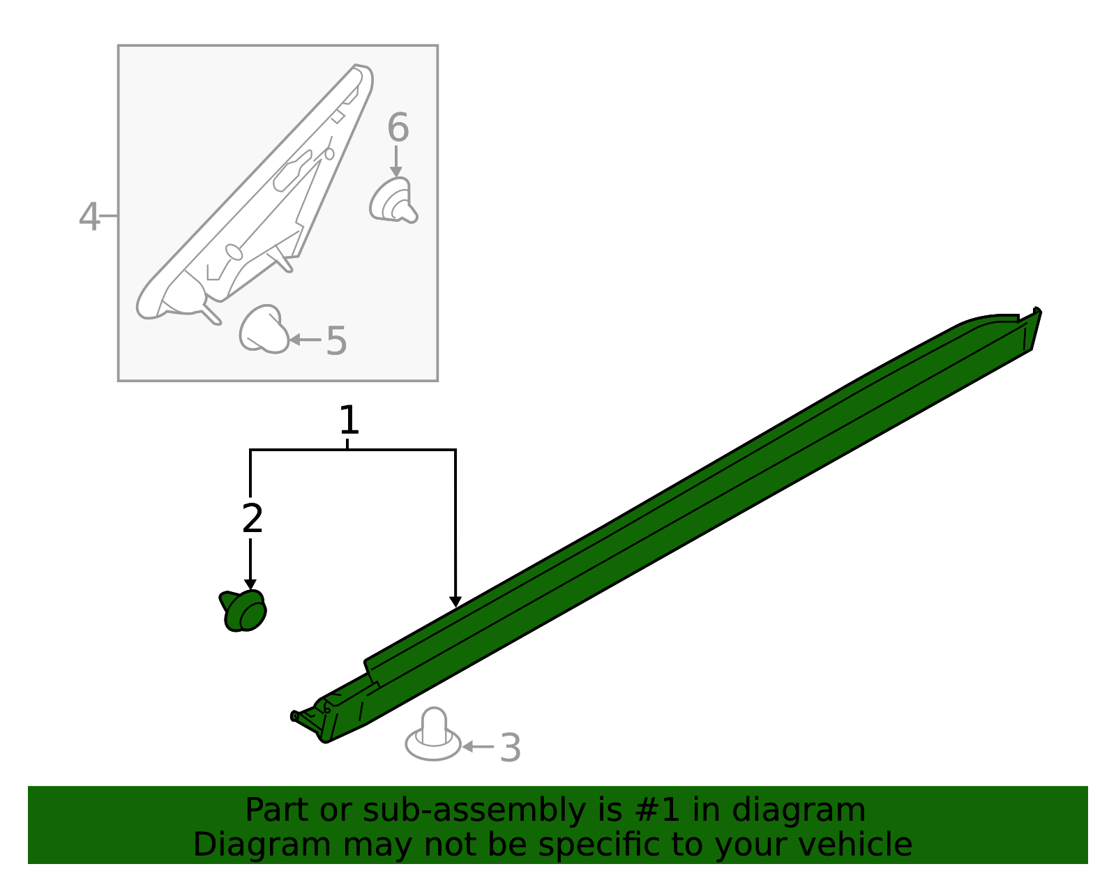 2020-2025 Subaru Outback Rocker Molding 91112AN02A | Subaru Parts Plus