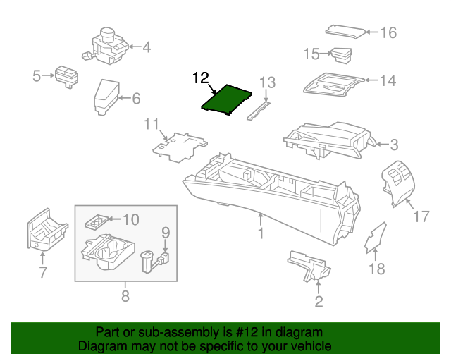 2014-2017 Mercedes-Benz Cup Holder 207-680-71-93 | MB OEM Parts