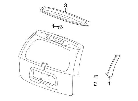 Exterior Trim - Lift Gate for 2004 Buick Rainier | GMPartsDirect.com