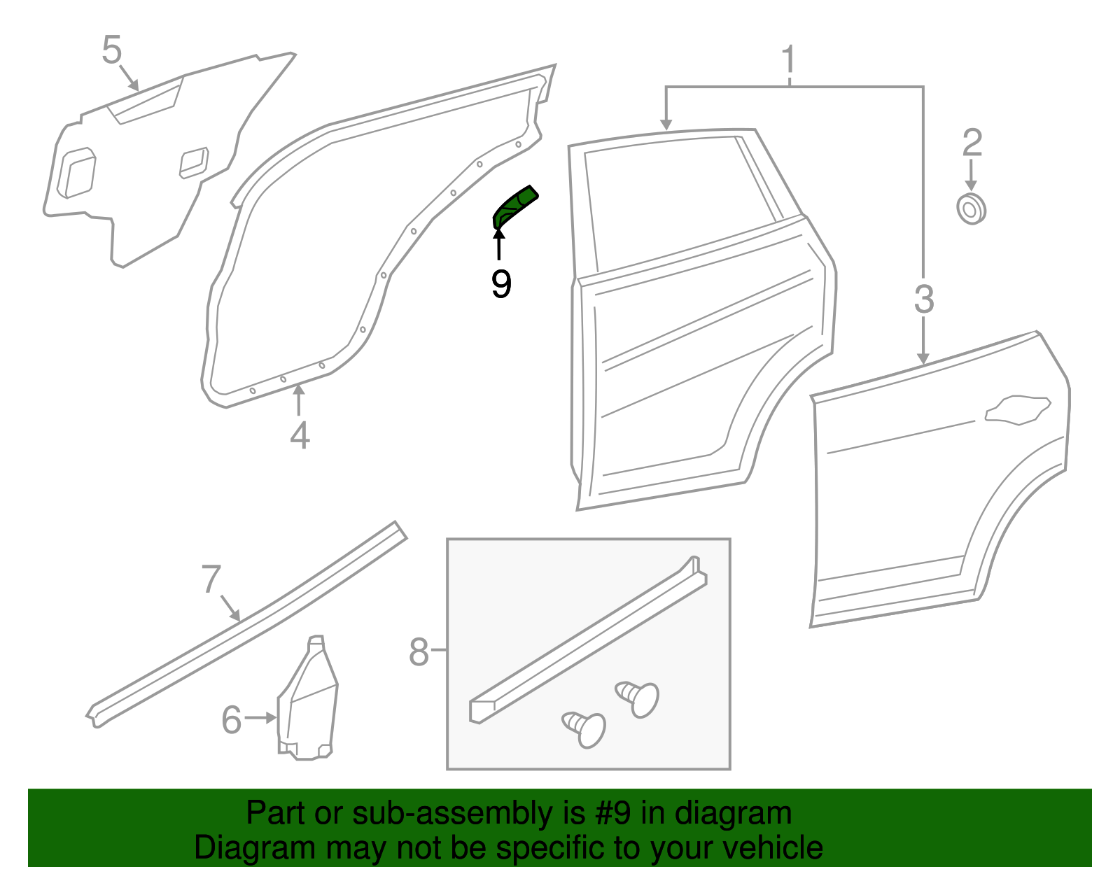 822D4-DF30A - Corner Cover 2017-2022 Nissan Rogue Sport | Nissan Parts ...