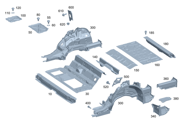 297-618-20-00 - Load Compartment Well 2022-2024 Mercedes-Benz | Mercedes-Benz USA Parts