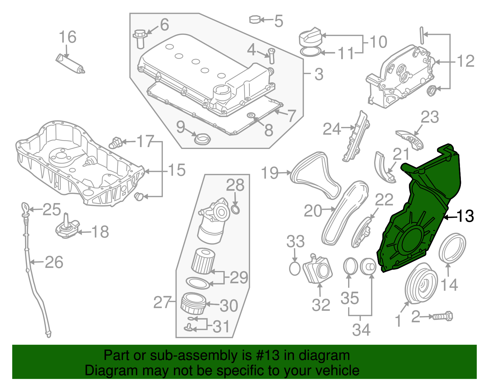 2004-2009 Audi Lower Cover 03H-103-173-D | Audi USA Parts