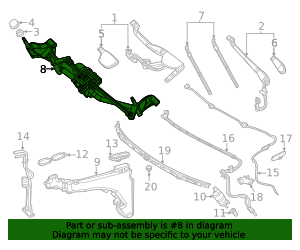 167-820-58-03 - Windshield Wiper Linkage 2020-2024 Mercedes-Benz ...