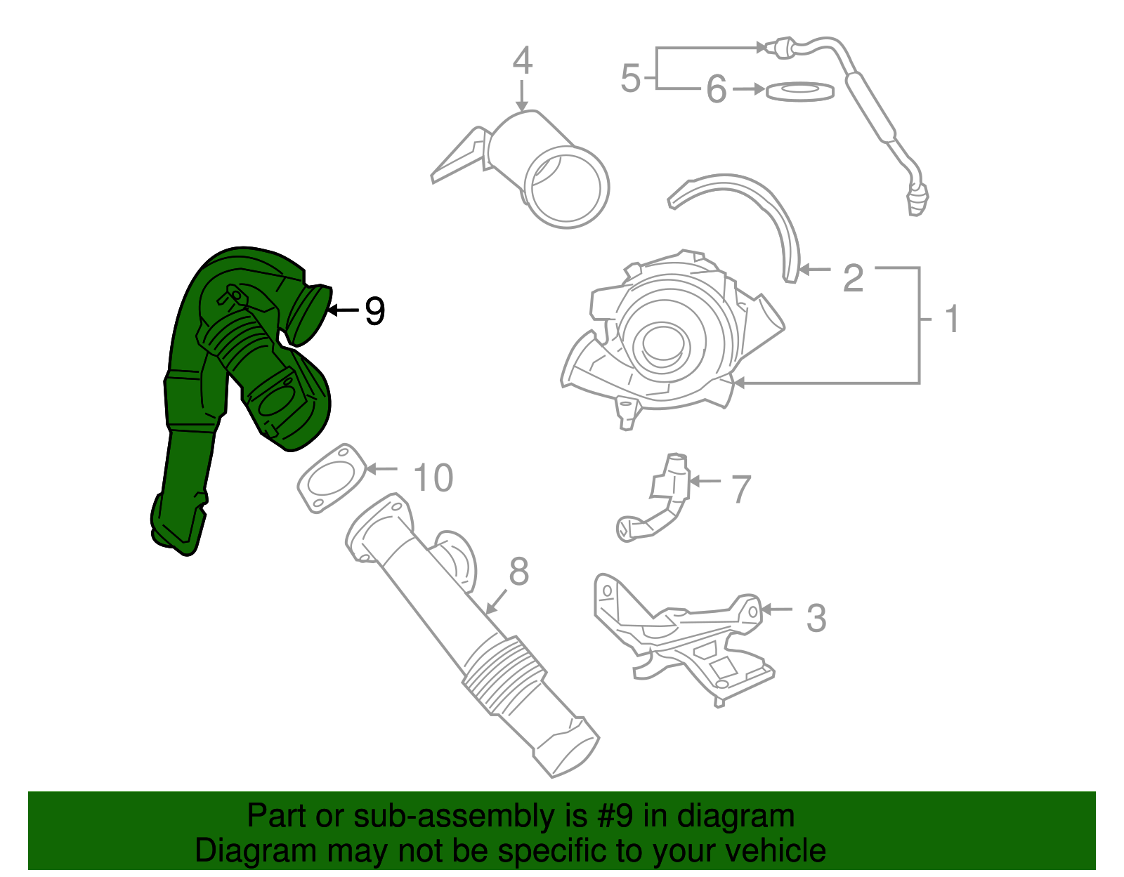 5C3Z-6K854-B - Inlet Pipe 2005 Ford | Big 3 Auto Parts