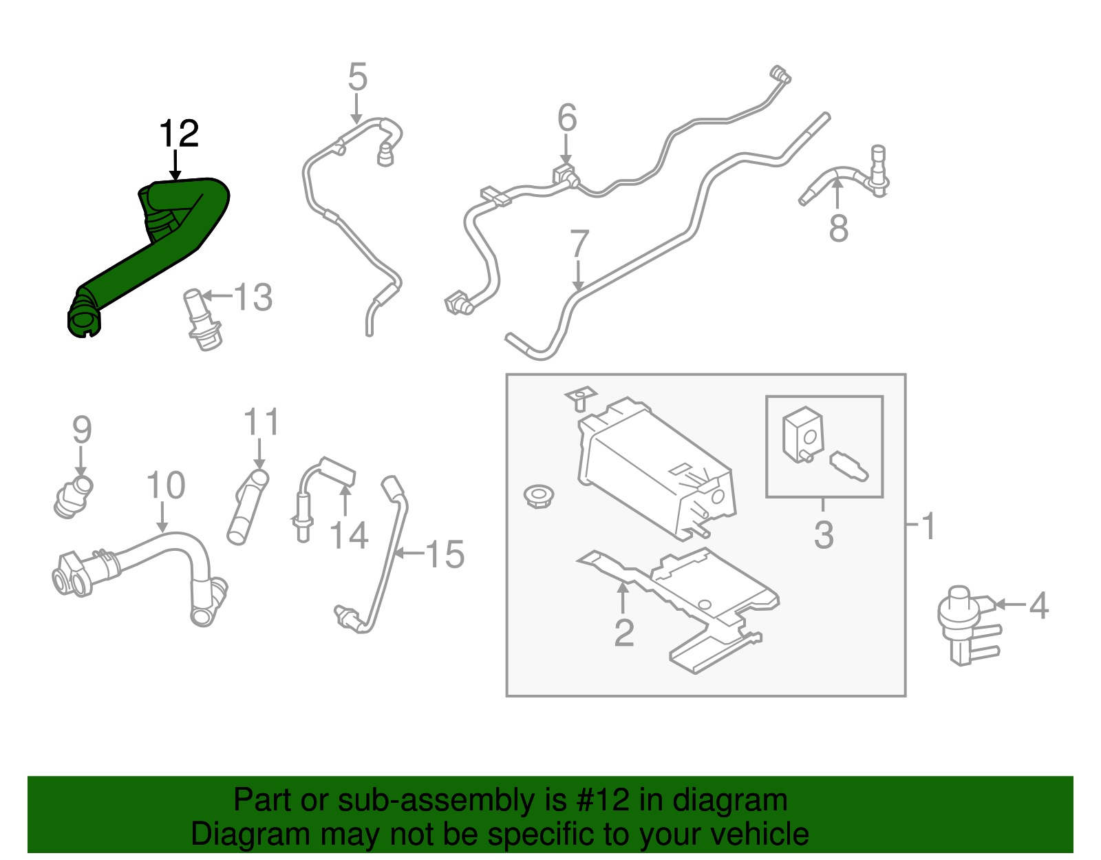 BB5Z-6758-A - PCV Tube 2011-2019 Ford | Big 3 Auto Parts