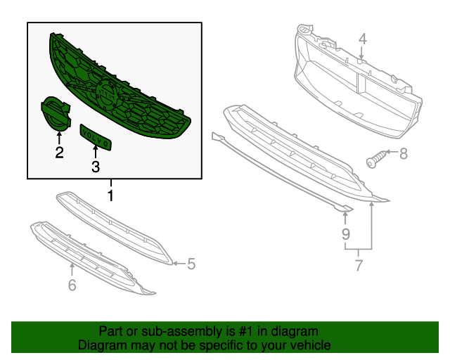 2015-2018 Volvo Grille Assembly 31425492 | OEM Parts Online