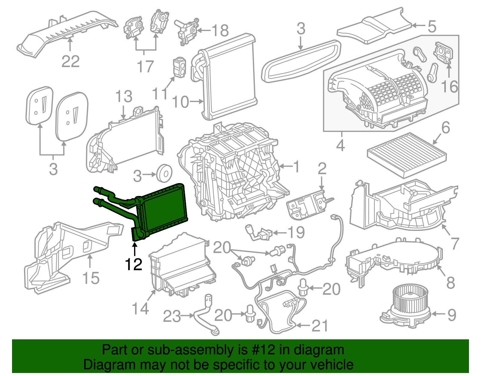 2016-2025 GM Heater Core 84215014 GM | GMPartsDirect.com