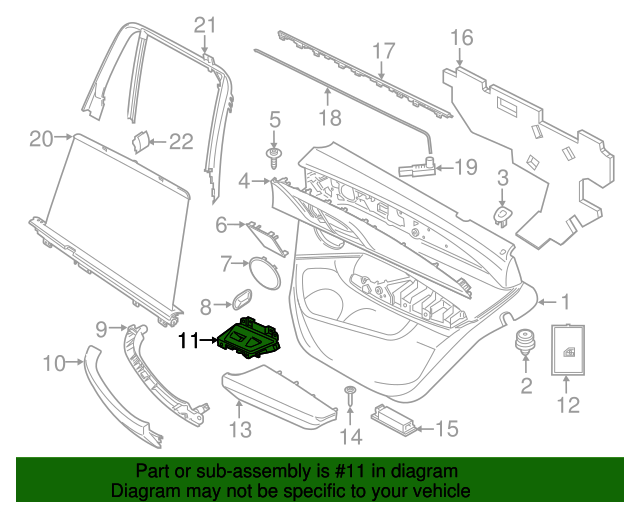 51-42-7-471-104 - Door Window Switch Bezel 2018-2024 BMW ...