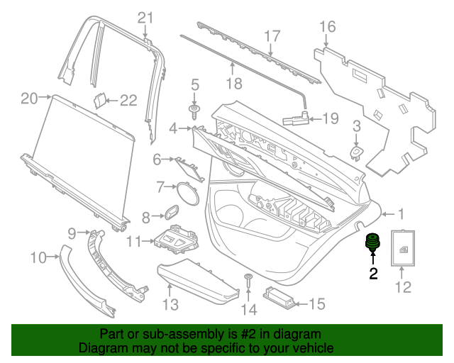 Genuine BMW 07-14-7-394-952 | Door Interior Trim Panel Retainer | FREE ...