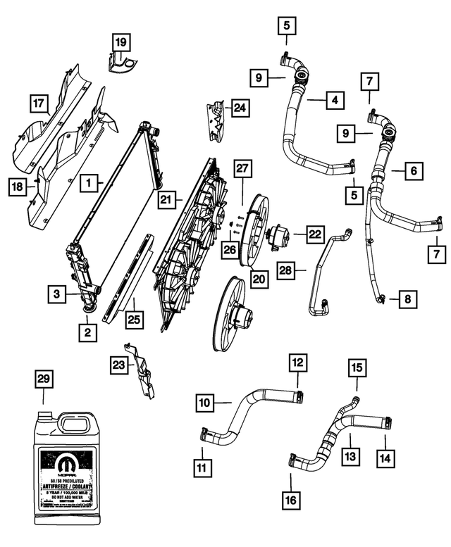 MOPAR GENUINE OIL COOLER OUTLET HOSE - 68193560AD - 68193560AD | Mopar ...