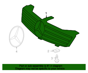 2006-2008 Mercedes-Benz Grille 219-880-03-83 | AutoNation Parts