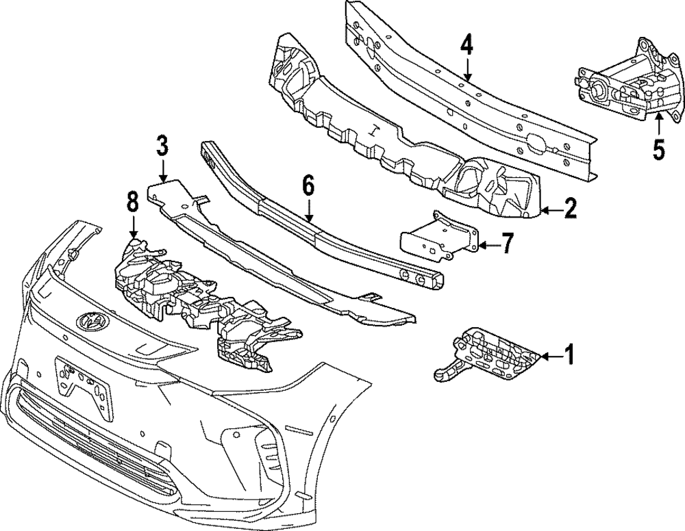 2023-2025 Toyota bZ4X Side Bracket 52536-42060 | Toyota San Diego Parts