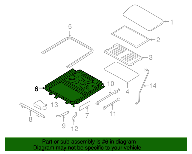 Genuine BMW 54-10-7-189-245 | Sunroof Frame | FREE Shipping on Most ...