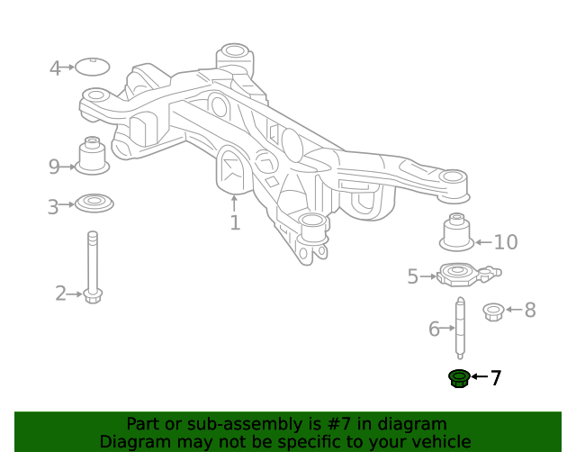 2016-2023 Toyota Suspension Cross-Member Nut 90178-A0110 | Ourisman ...