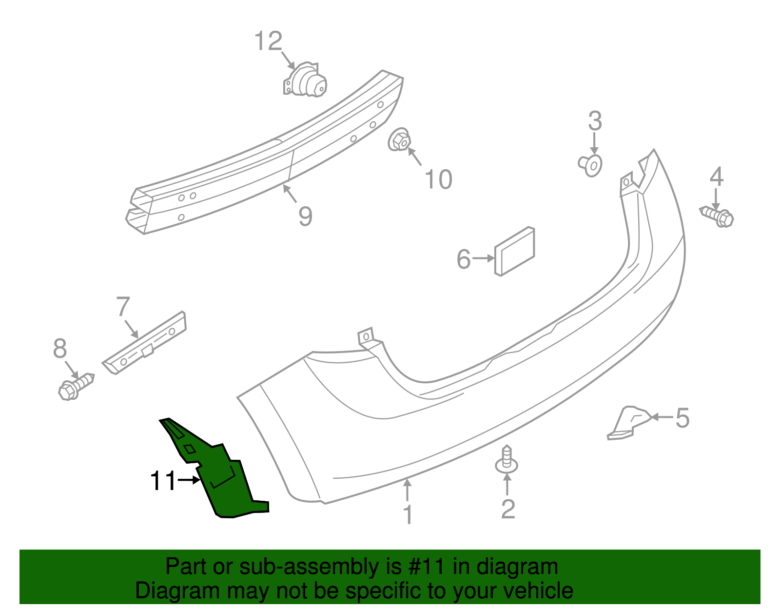 2015-2019 Nissan Versa Note Closure Panel 78818-9MB0A | Nissan Parts ...