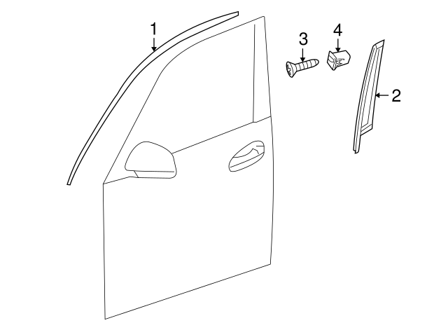 253-725-60-01 - Door Reveal Molding 2017-2022 Mercedes-Benz ...