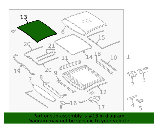 2020 Mercedes-Benz Glass 222-780-12-00 | Buy Mercedes Parts Now