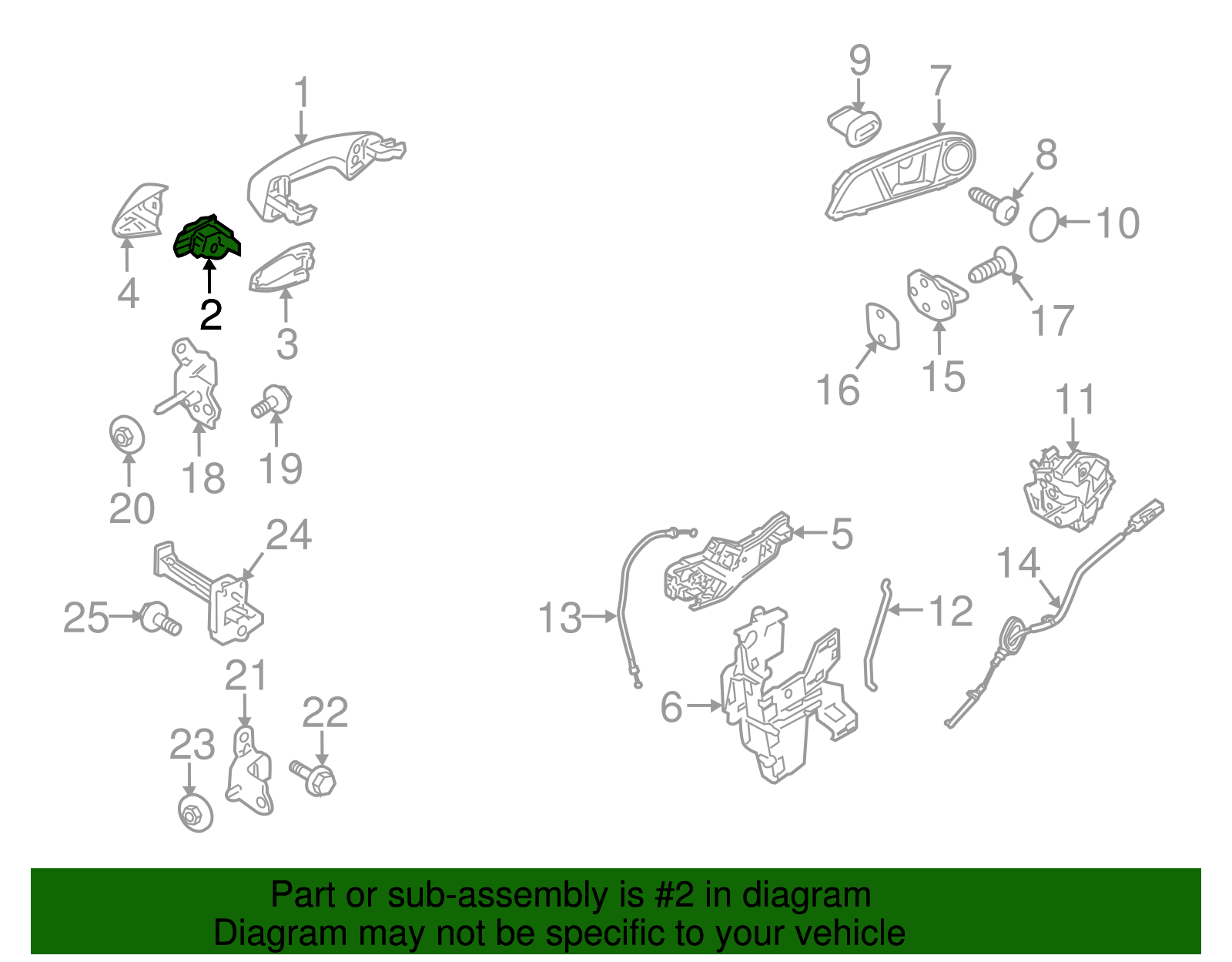 BE8Z-5421991-B - Lock Cylinder 2011-2019 Ford Fiesta | Big 3 Auto Parts