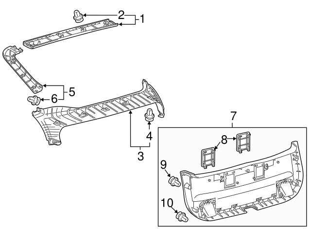 2010-2015 Toyota Lower Trim Panel Cover 67847-47010-C0 | Toyota Parts ...