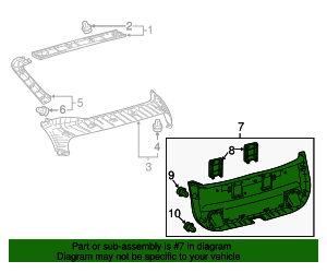 2010-2015 Toyota Lower Trim Panel 67750-47071-C0 | Toyota Parts Center