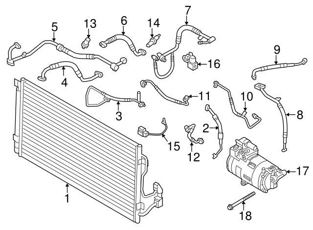64509317392 - 2014-2019 BMW AC Hose (64-50-9-317-392) | BMW of South ...