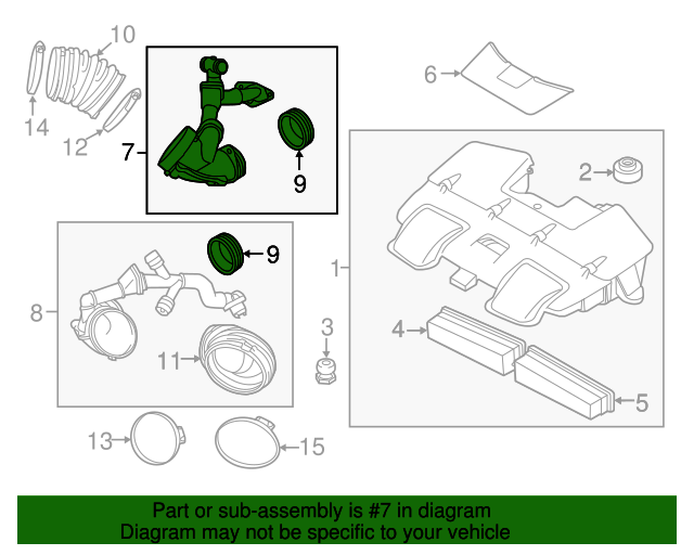 13-71-7-848-151 - Intake Duct - 2010-2014 BMW X6 | Buy BMW Parts Now